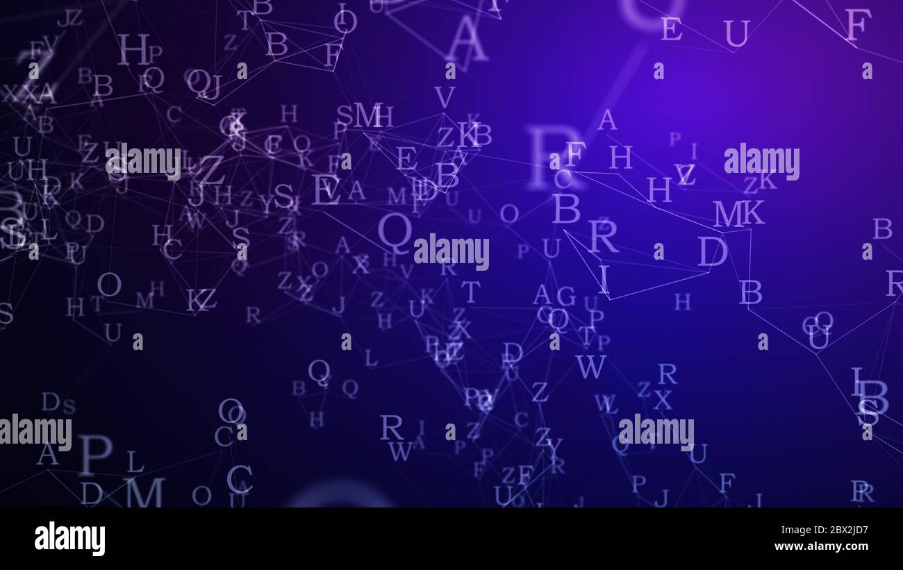 Abstract alphabet ornament on color background. Education writing ...