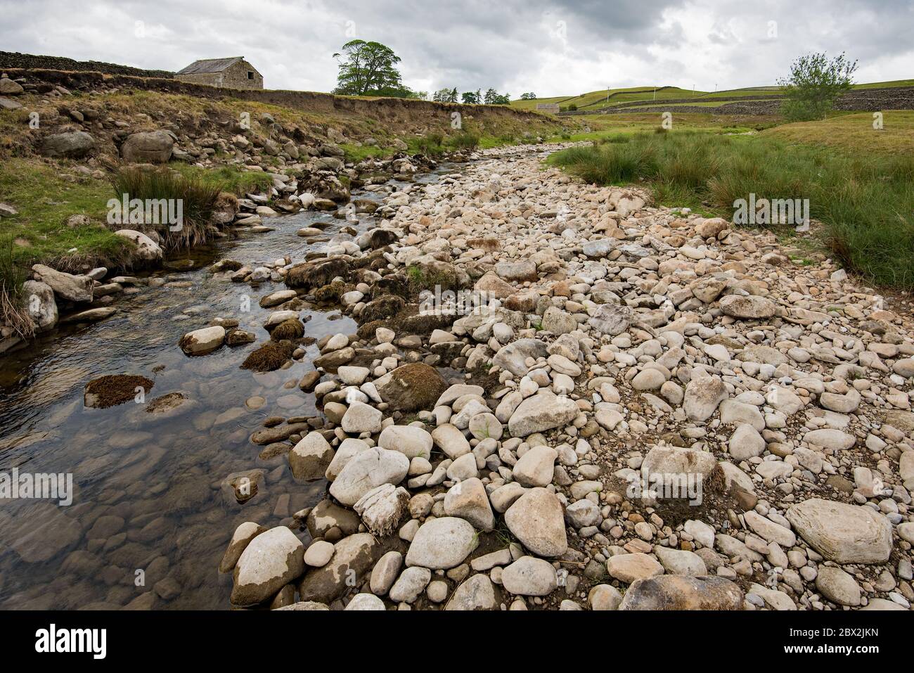 Long Preston Beck drying up Stock Photo - Alamy