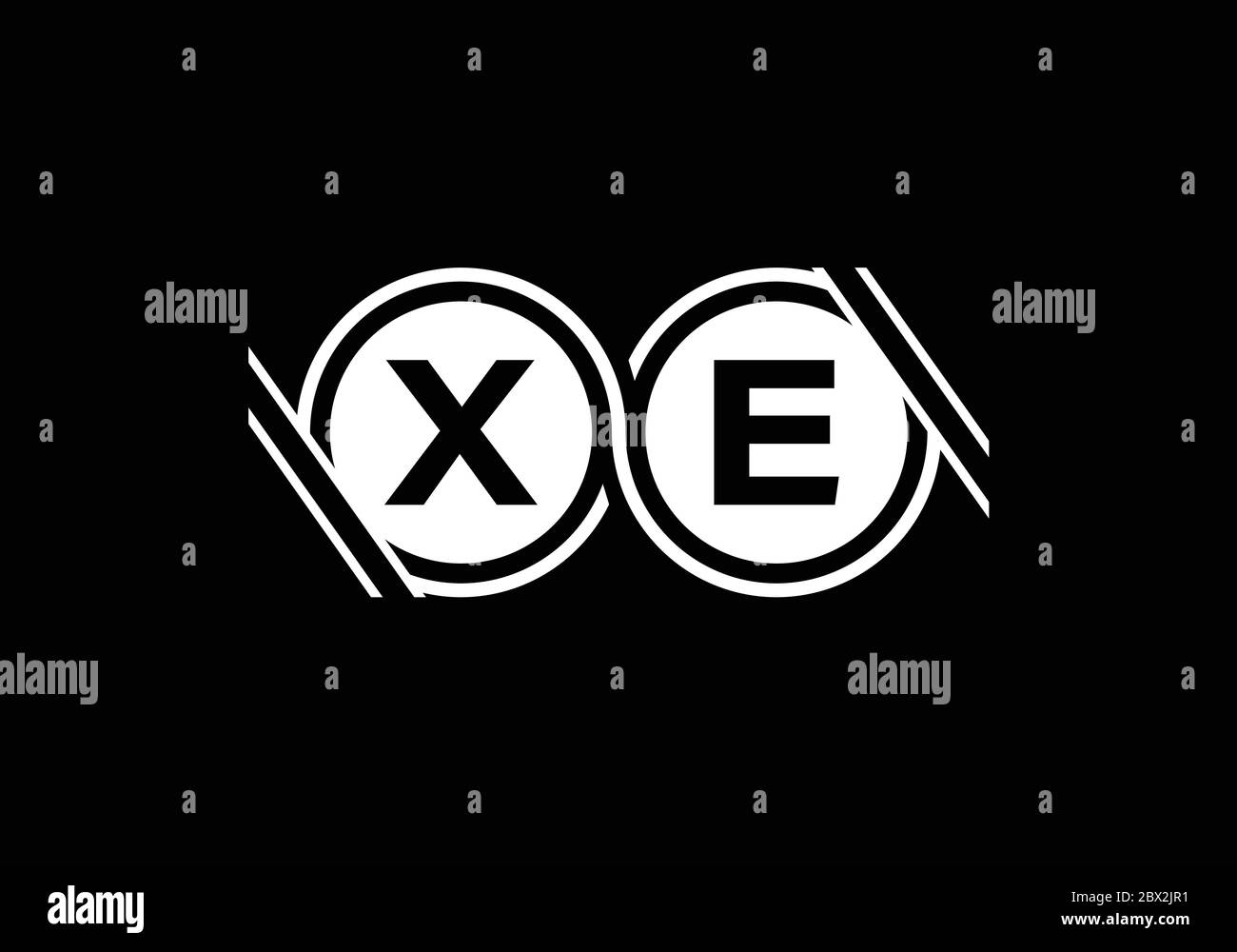 Initial Monogram Letter X E Logo Design Vector Template. X E Letter ...