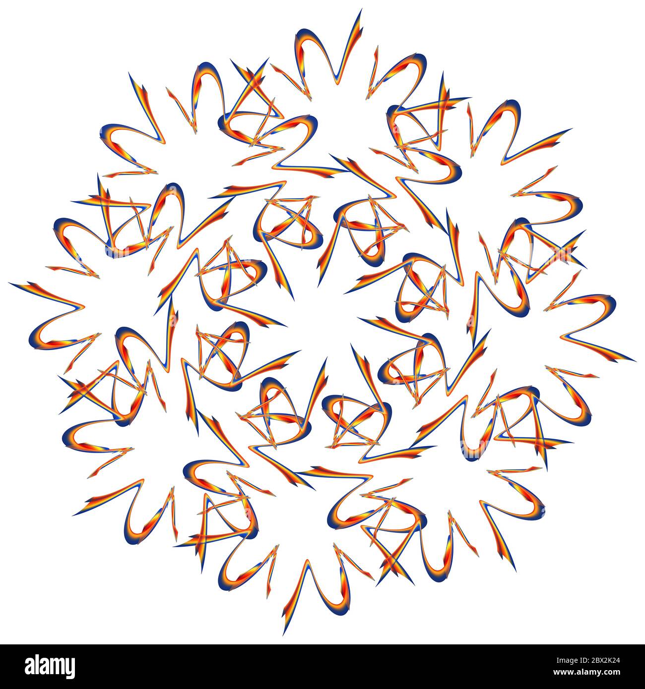 Abstract fractal illustration for creative design looks like flower ...