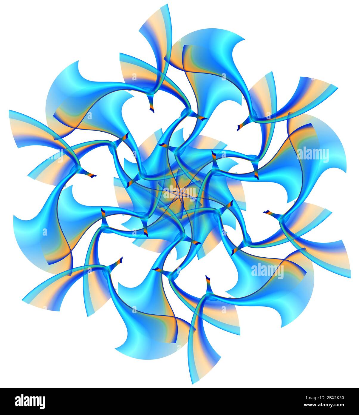 Abstract fractal illustration for creative design looks like flower on ...