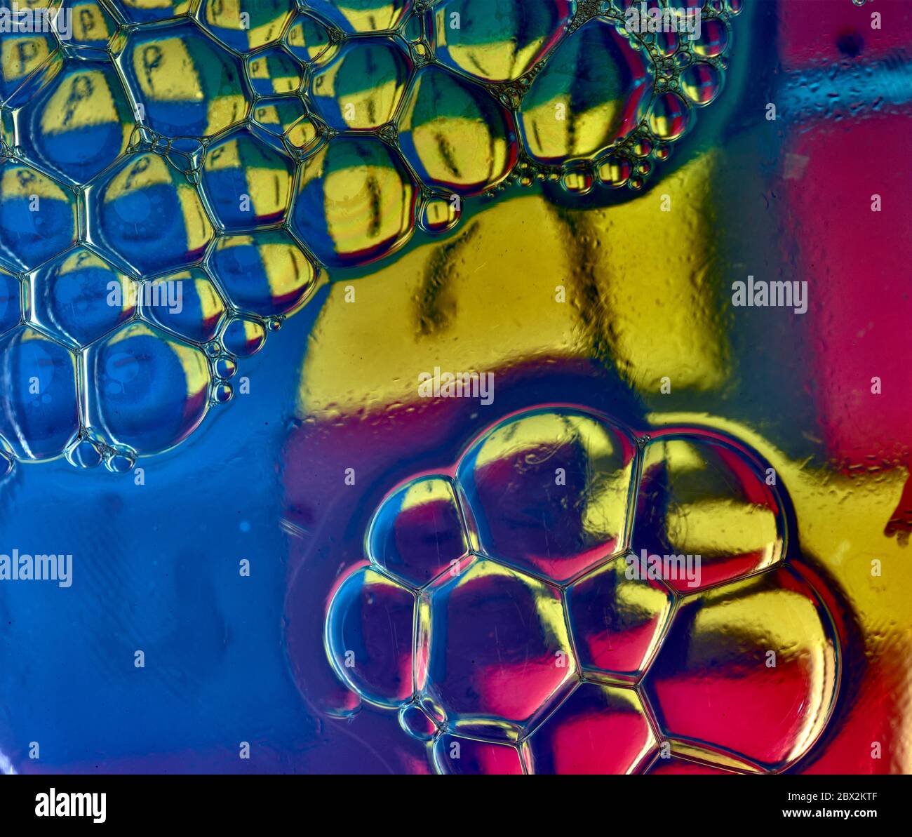 Colourful bubbles still=life symbolising the myriad patterns of human ...