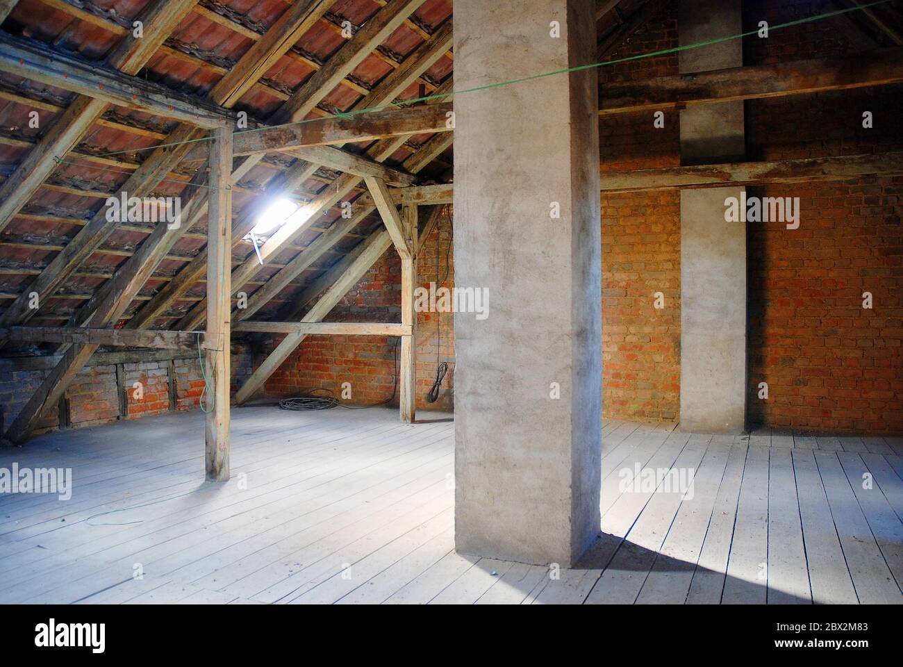 Old empty attic in a home waiting for renovation Stock Photo - Alamy