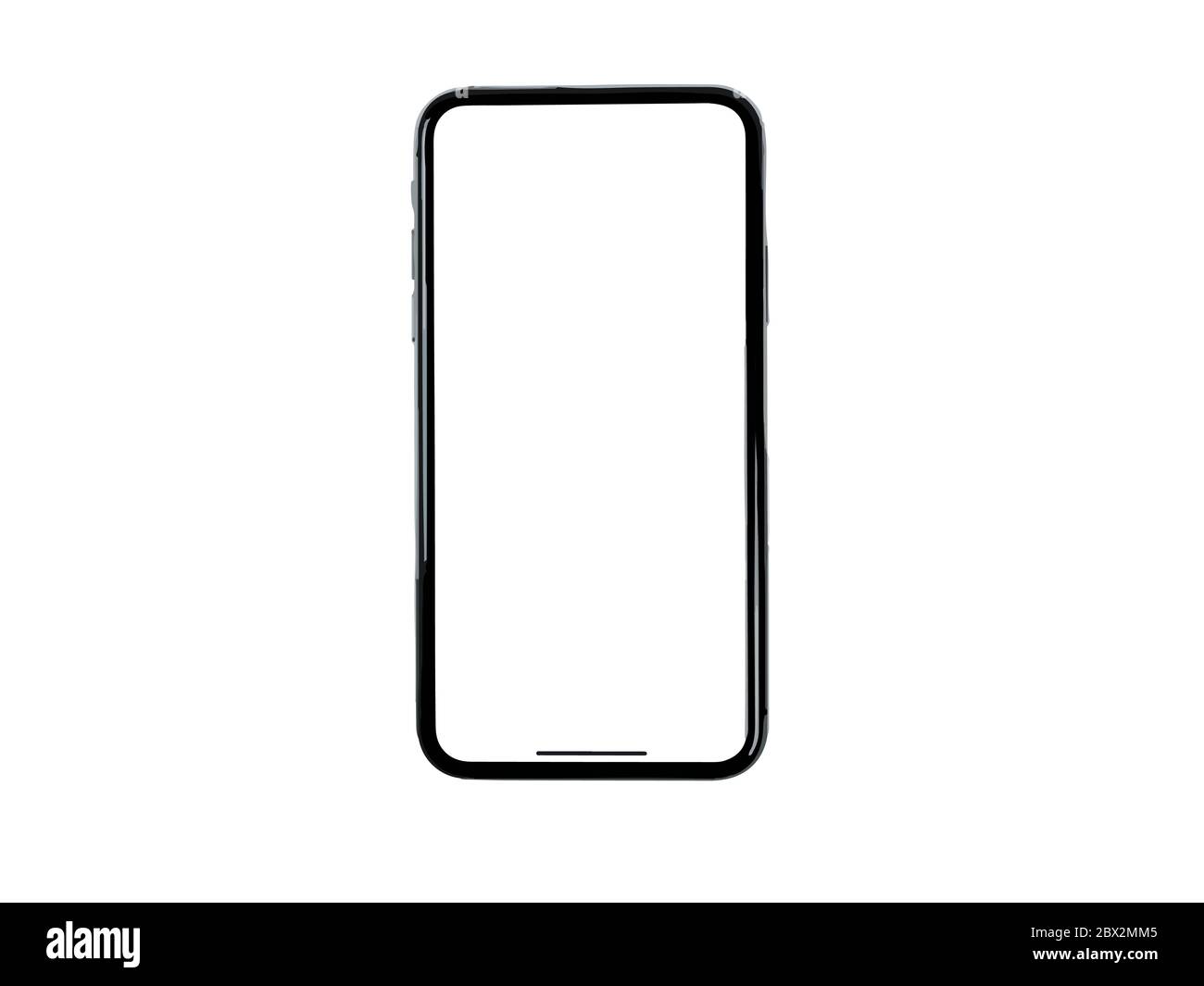 Realistic Mobile Phone 3D Mockup Template Vector Stock Vector Image ...