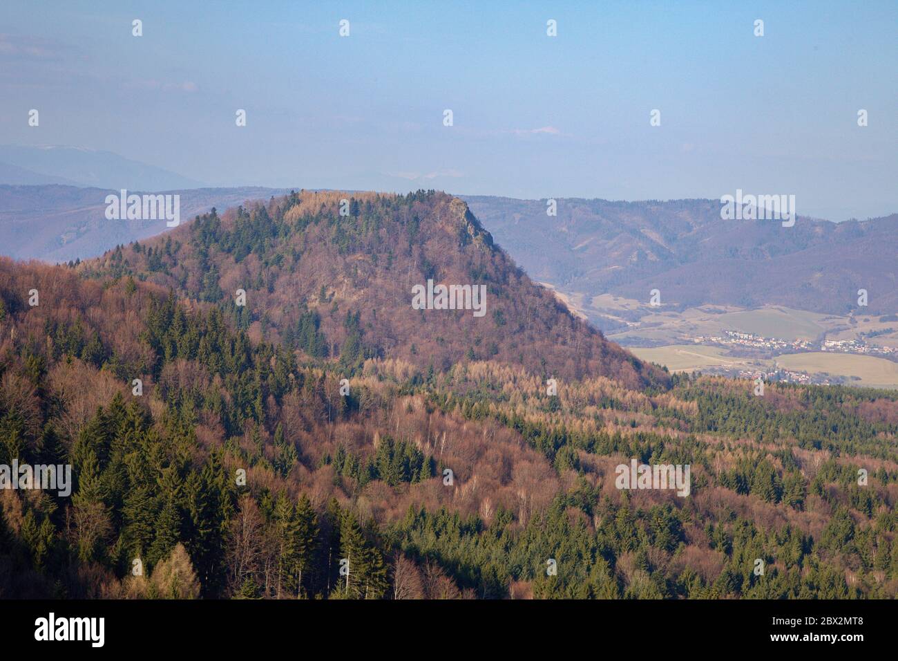 Small Gríč hill above the Handlová valley, Slovakia Stock Photo - Alamy