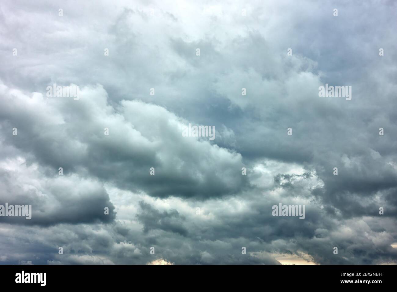 Sky with gray heavy clouds, may be used as background Stock Photo - Alamy
