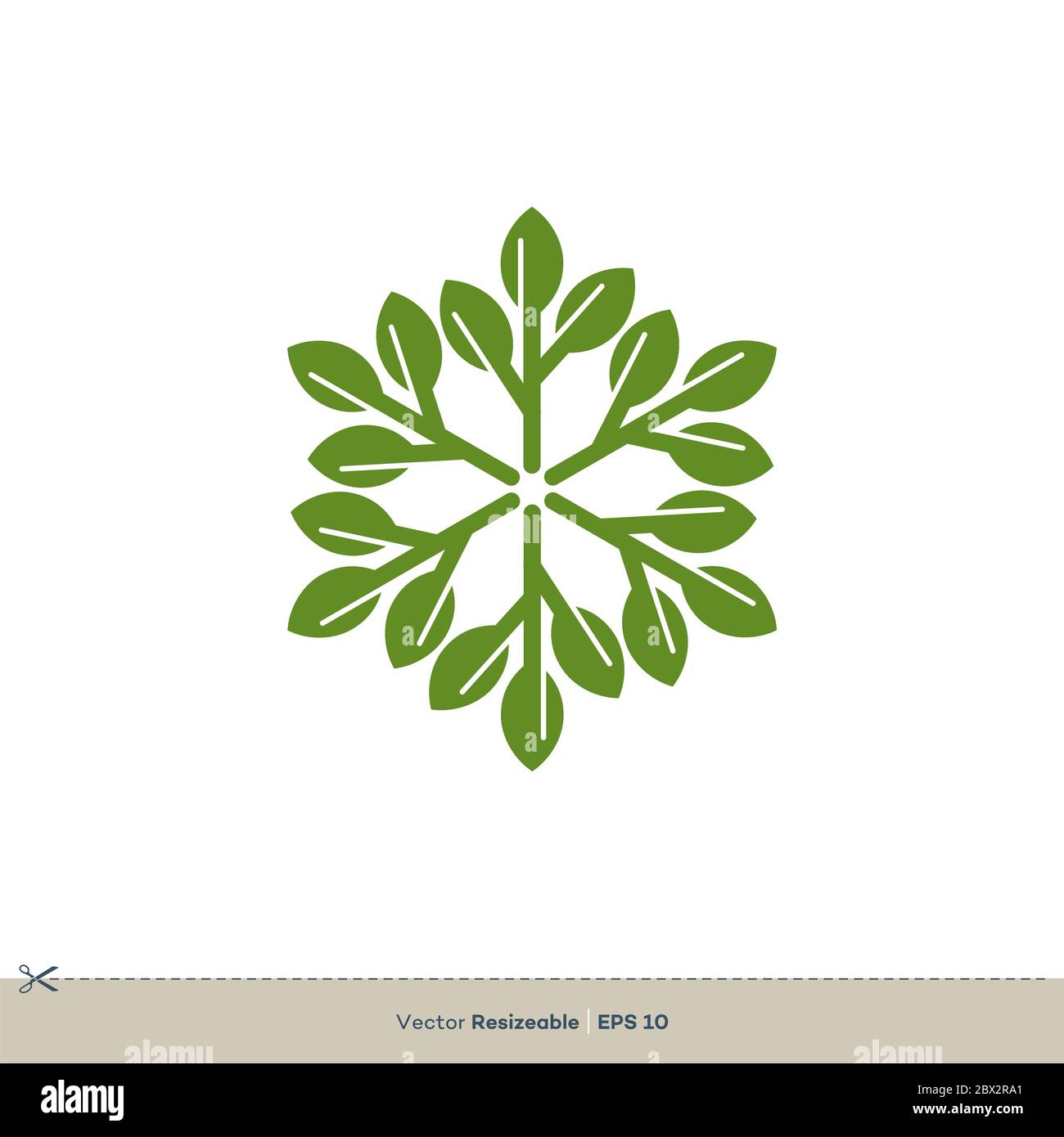 Green Leaves Vector Logo Template Illustration Design. Vector EPS 10 ...