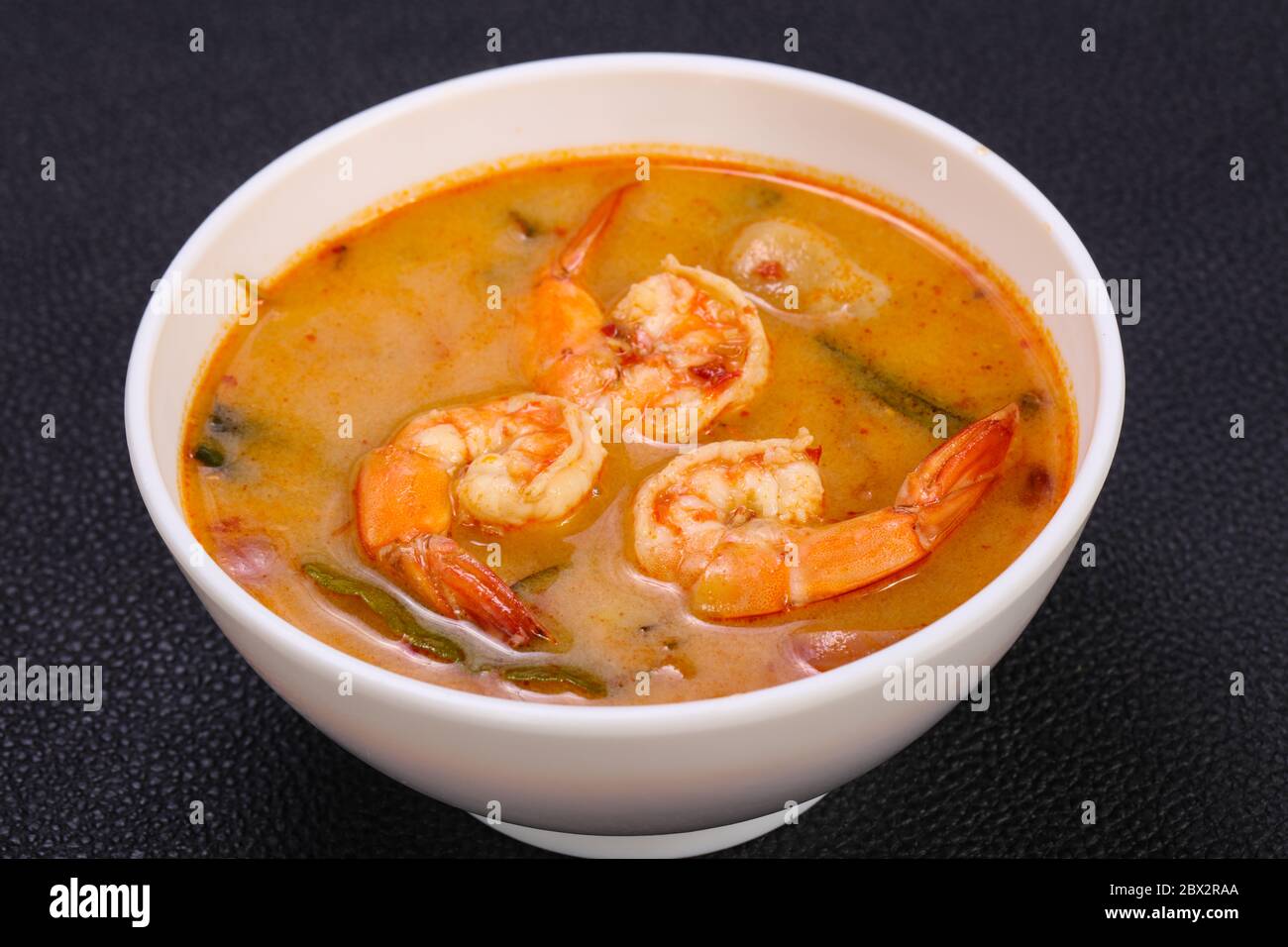Famous Thai Tom Yam soup with prawn Stock Photo - Alamy