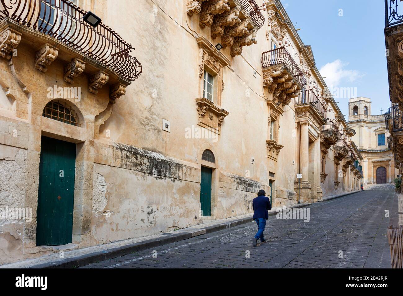 Italy, Sicily, Noto, late baroque town of the Val di Noto listed as ...