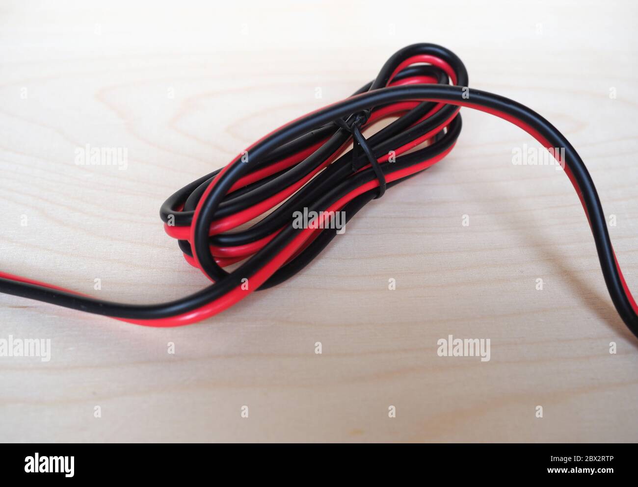 red and black electric wire for speakers or ac current power supply ...