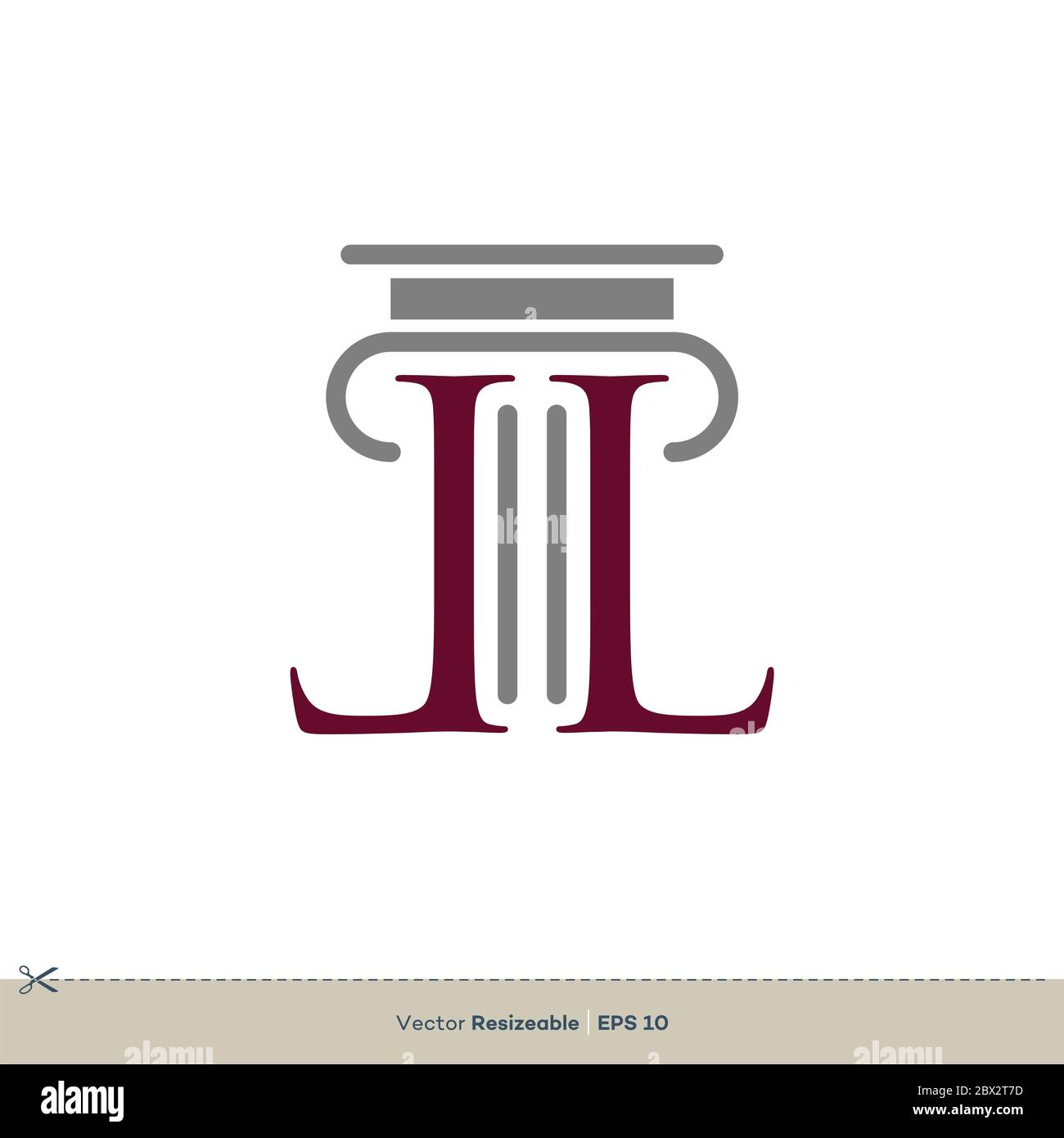 Pillar Law Letter L Office Vector Logo Template Illustration Design ...