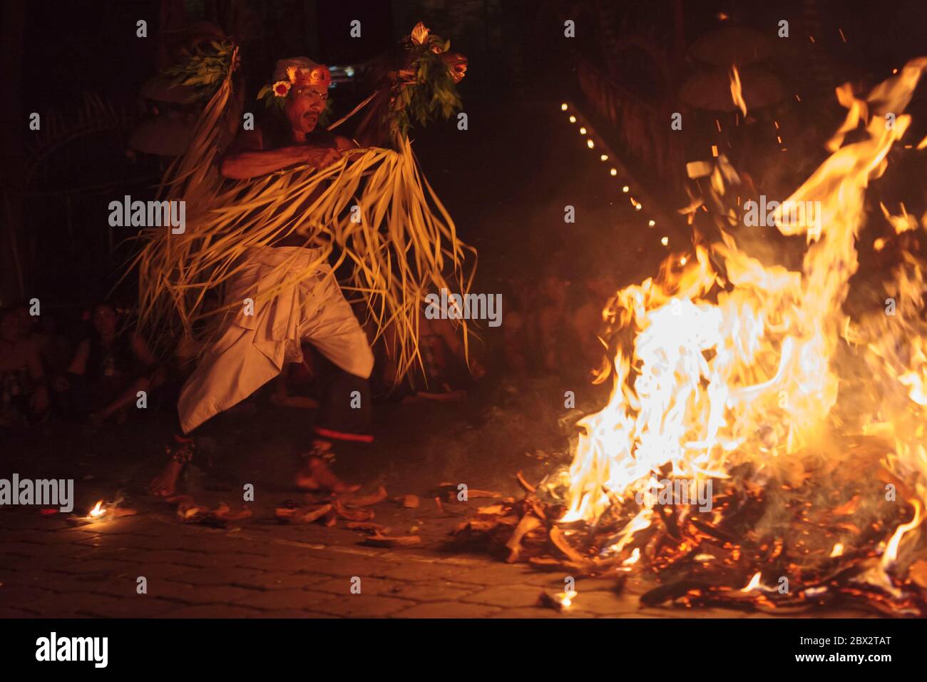 Indonesia, Bali, South, Ubud, performance of traditional hindu Kecak ...