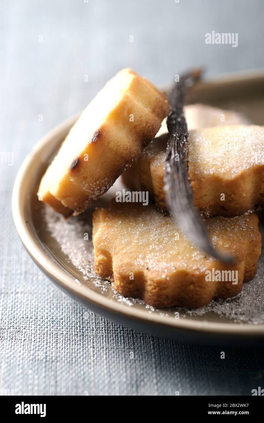 Almond powder and vanilla sablés Stock Photo - Alamy