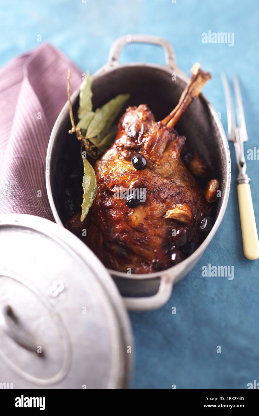 Lamb shoulder confit with soy sauce Stock Photo - Alamy