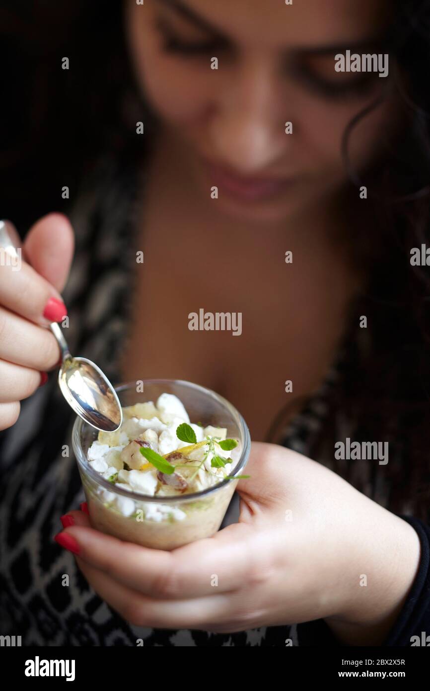 Banana mess tasting Stock Photo - Alamy