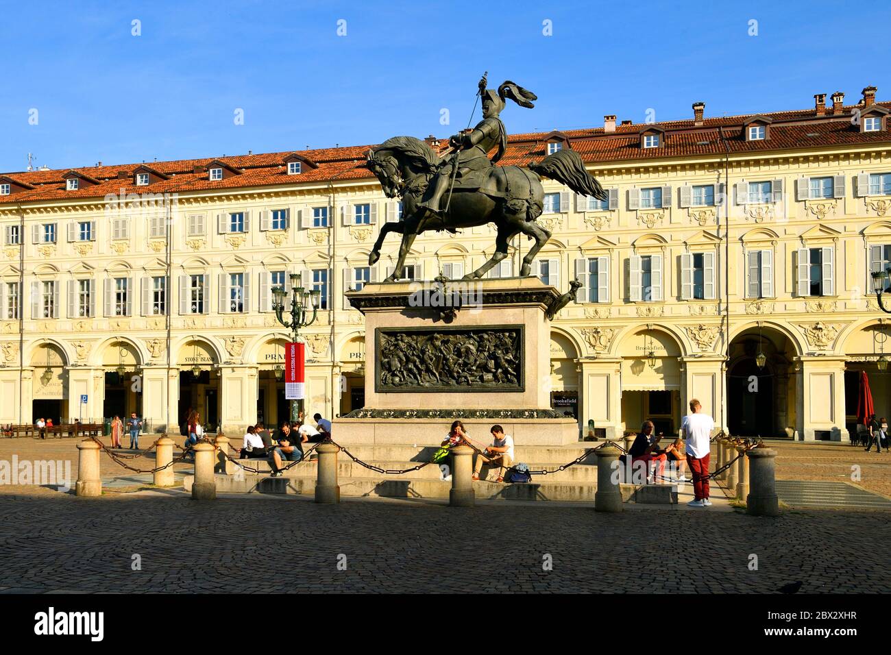 Italy, Piedmont, Turin Province, Turin, Piazza San Carlo, the ... Italy, Piedmont, Turin Province, Turin, Piazza San Carlo, the ...