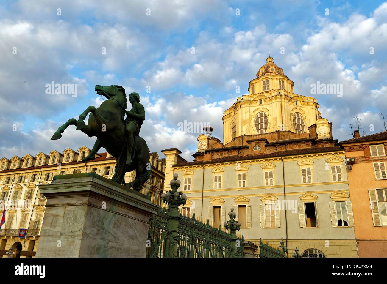 Italy, Piedmont, Turin, province, Turin, Piazza Castelo, the statue of ...