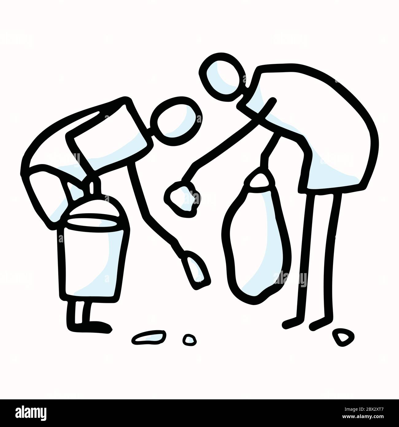 Stick Figure Helping Up