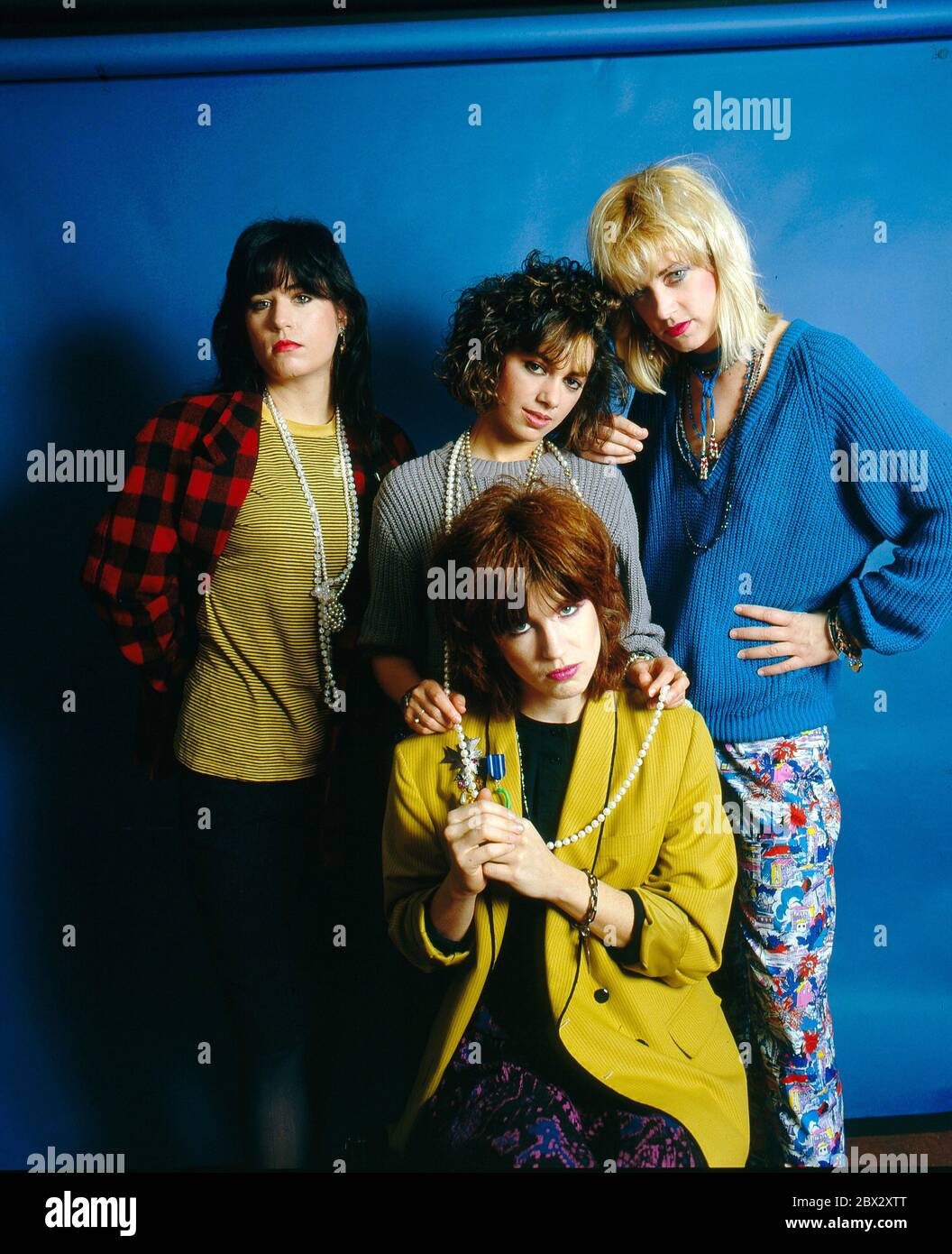 American all woman popgroup The Bangles,from left Vicki Peterson ...