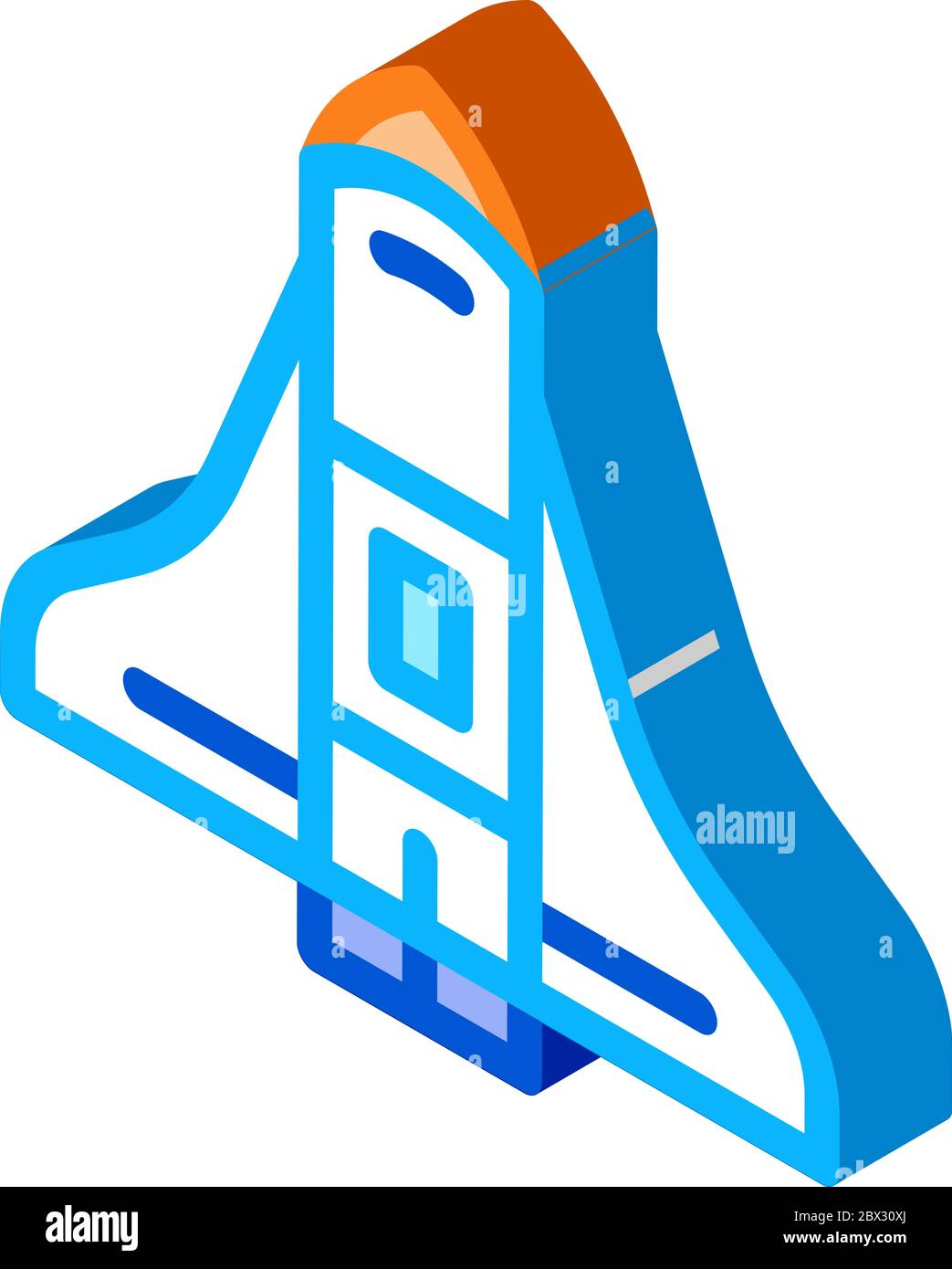 Space Shuttle Spaceship isometric icon vector illustration Stock Vector ...