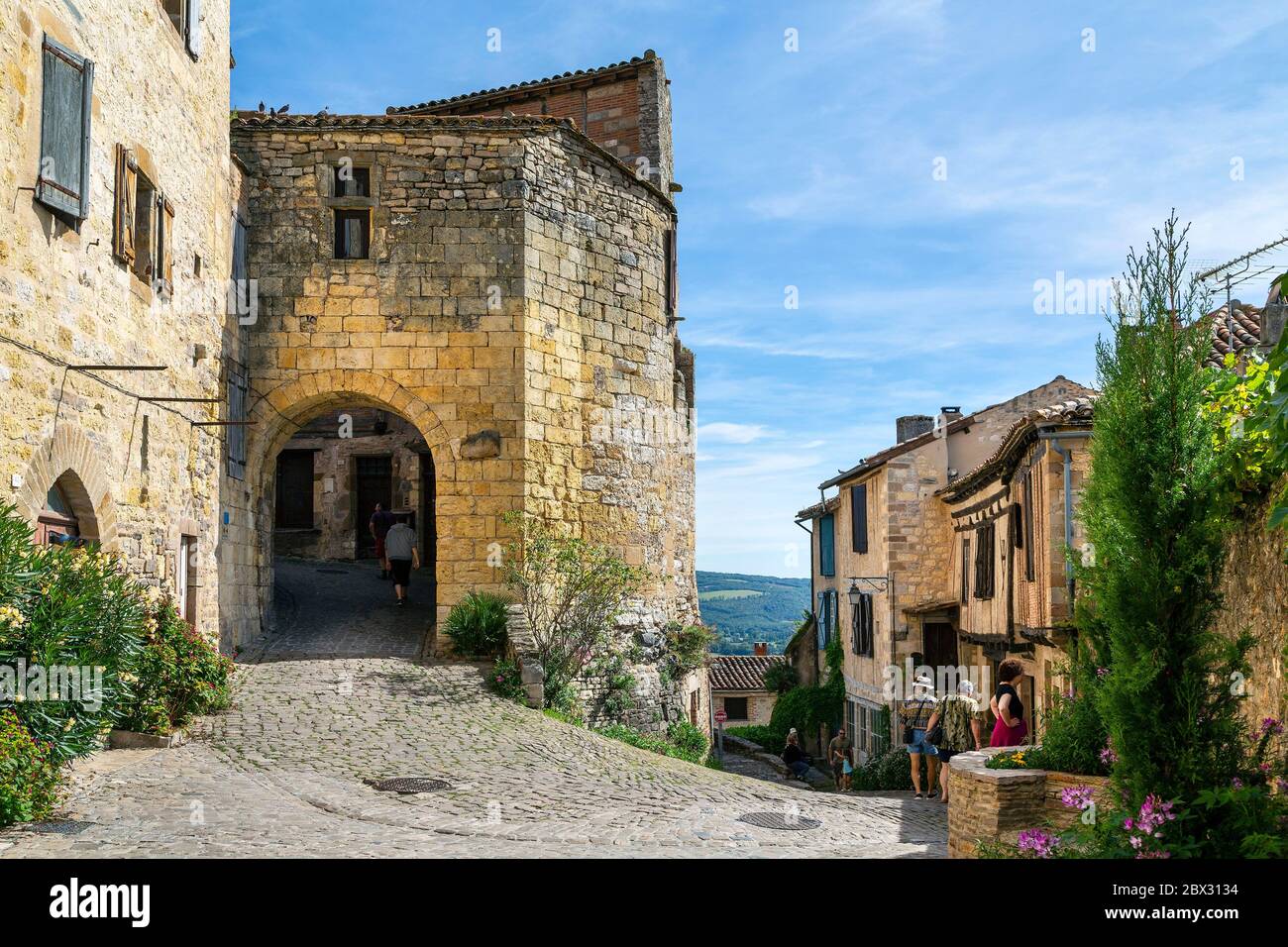 France, Tarn, Cordes sur Ciel, medieval village built on the Puech de ...