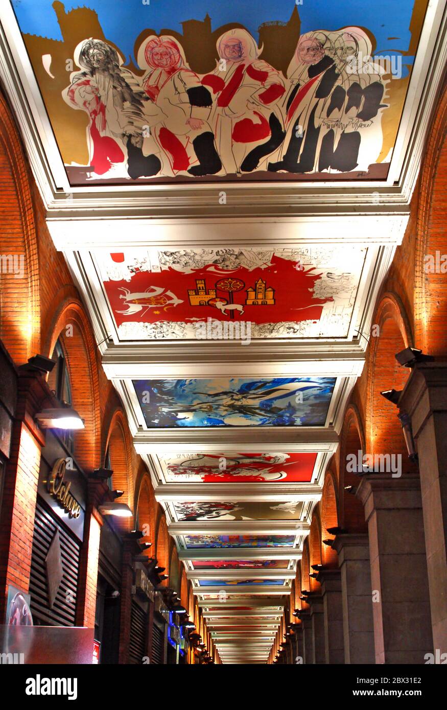 France, Haute-Garonne (31), Toulouse, peintures de Raymond Moretti sous ...