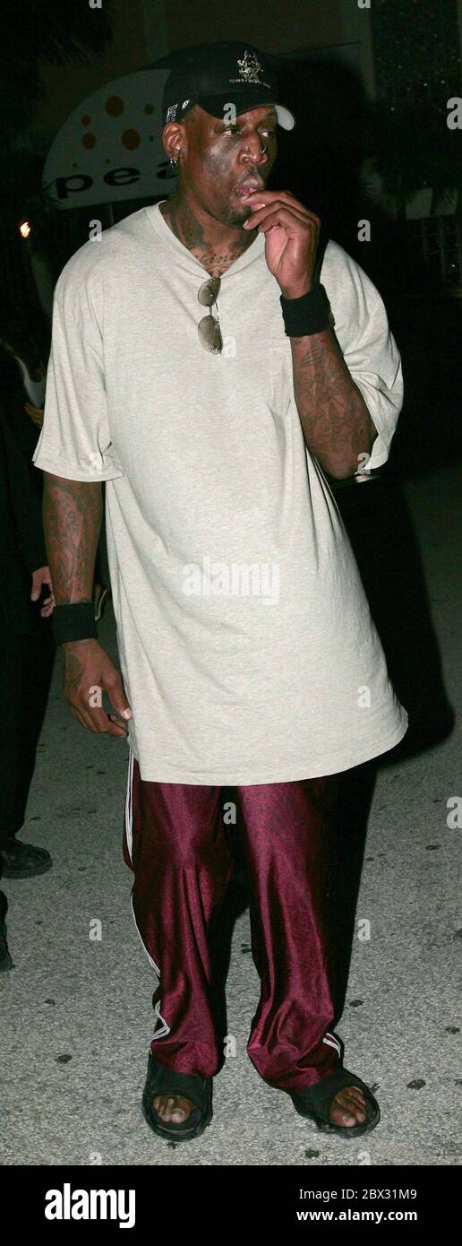 Miami Beach, U.S.A. 19th Sep, 2005. Dennis Rodman @ Top Miami Night ...