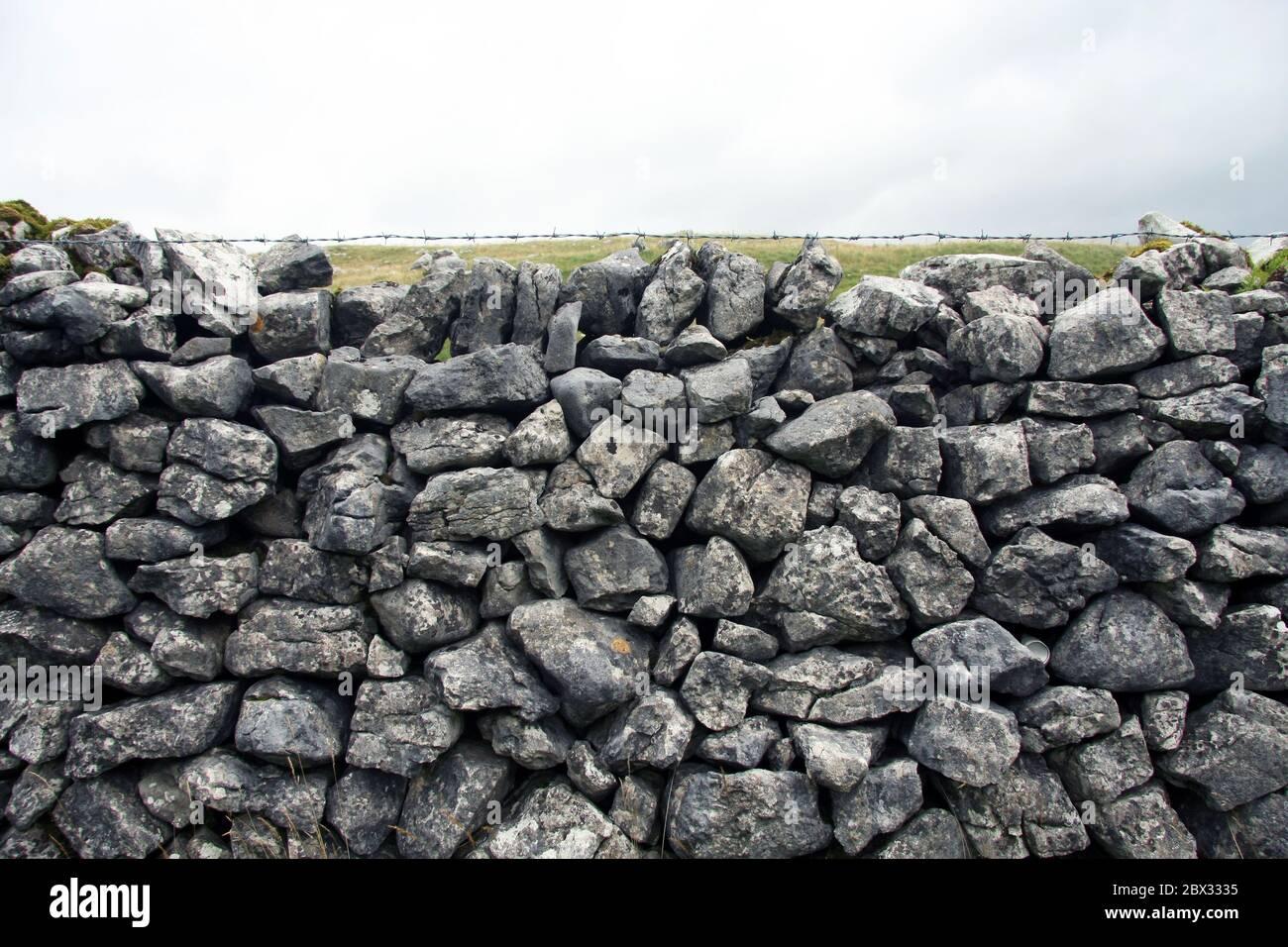 Traditional grey dry stone wall, great background/texture Stock Photo ...