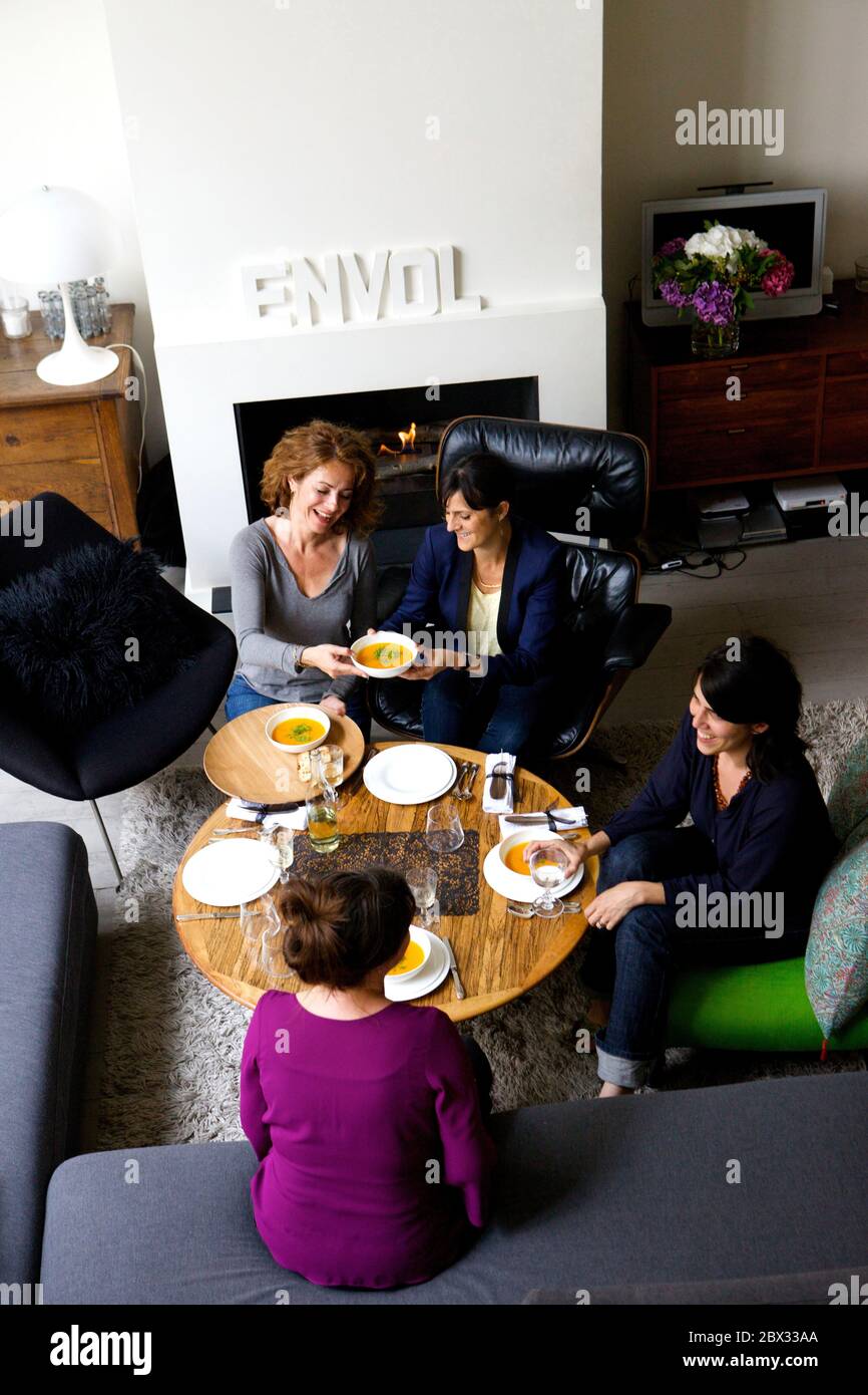 Dinner with girlfriend Stock Photo - Alamy