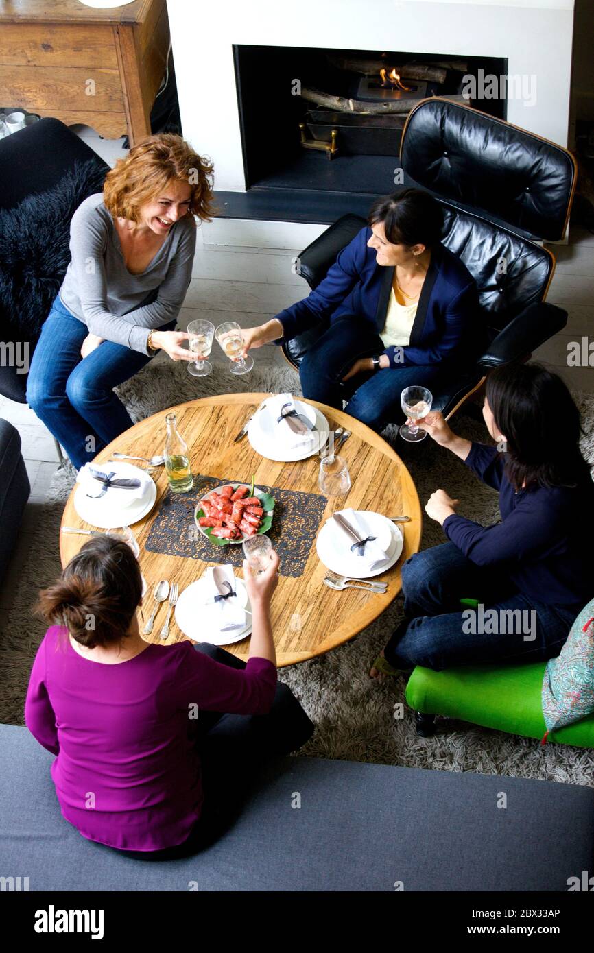 Dinner with girlfriend Stock Photo - Alamy