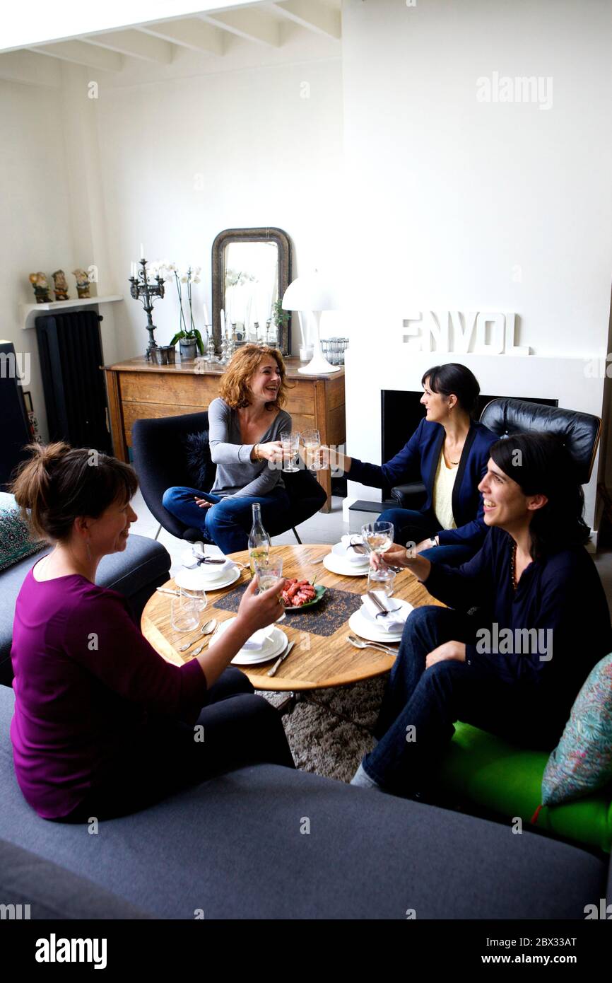 Dinner with girlfriend Stock Photo - Alamy