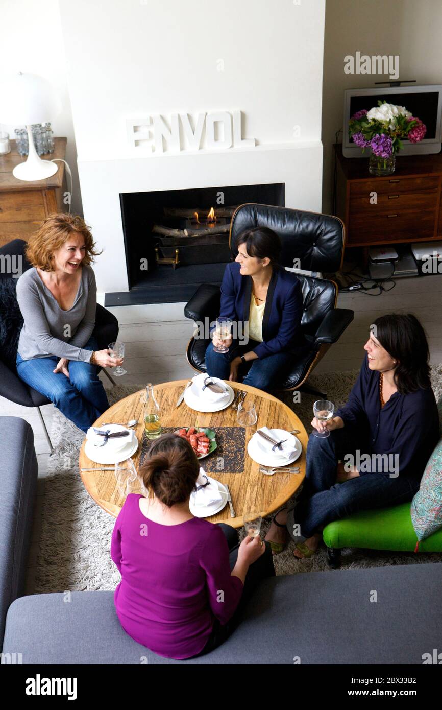 Dinner with girlfriend Stock Photo - Alamy
