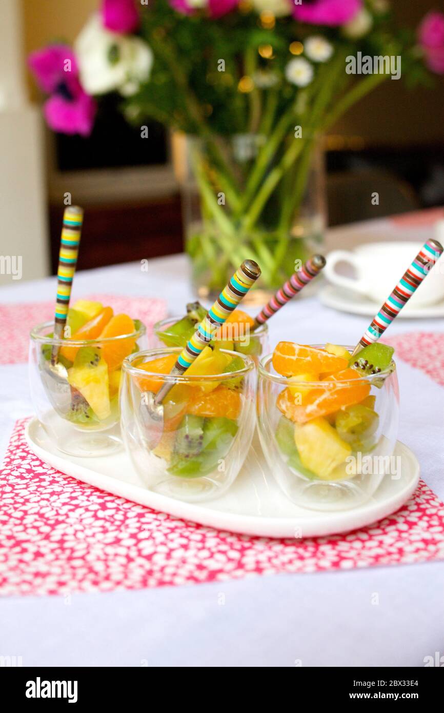 Brunch, fruit salad Stock Photo - Alamy