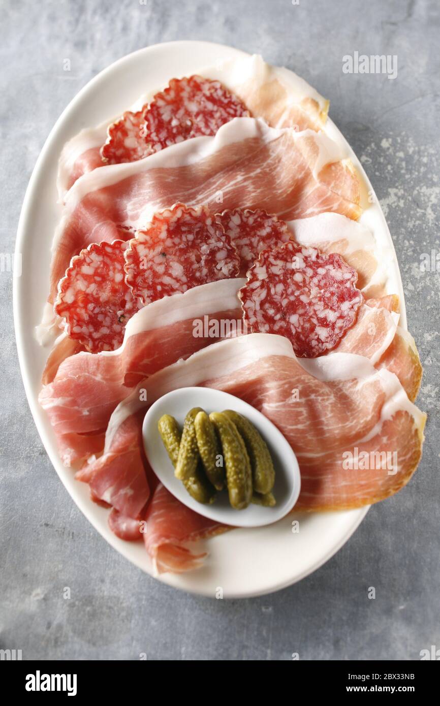 Plate cold cuts hi-res stock photography and images - Alamy