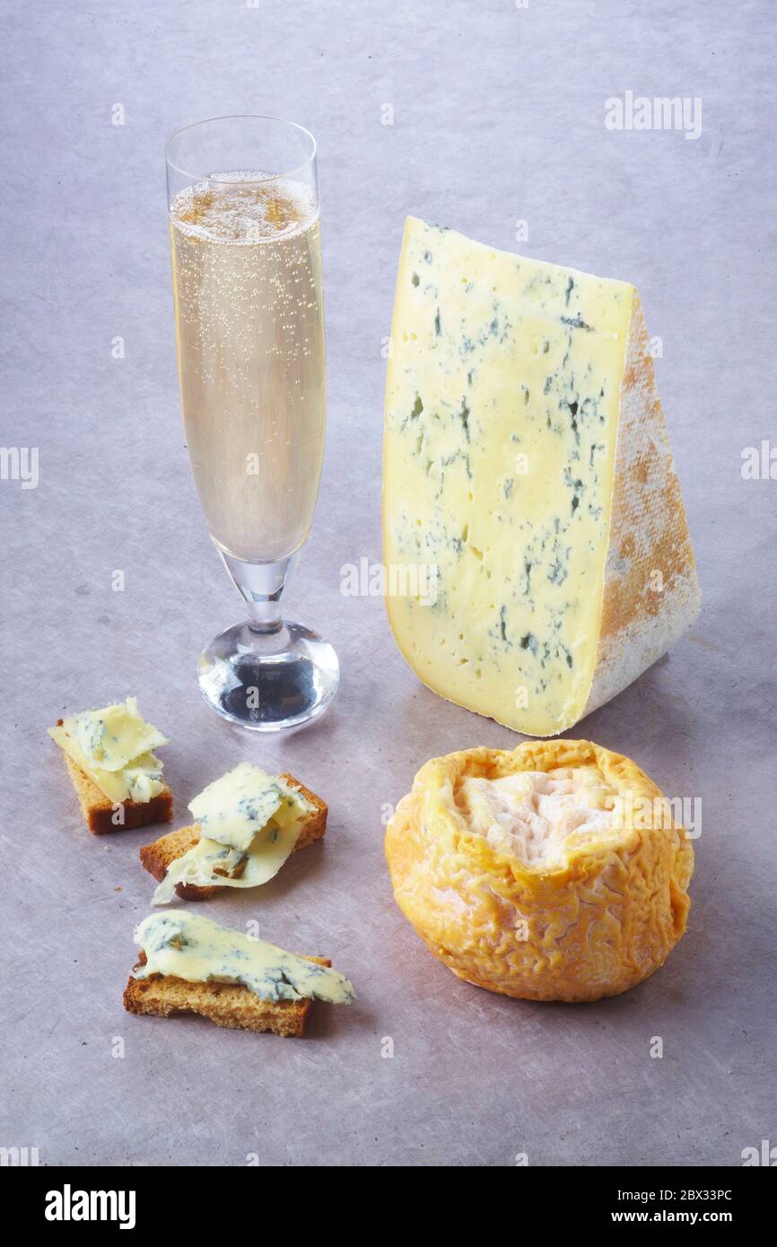 Bleu de gex langres semi dry field Stock Photo - Alamy