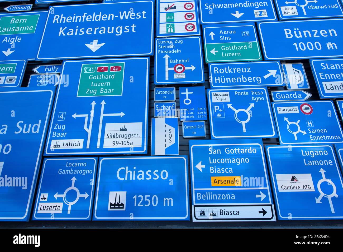 Switzerland, Lucerne, the transport museum and collection of blue ...