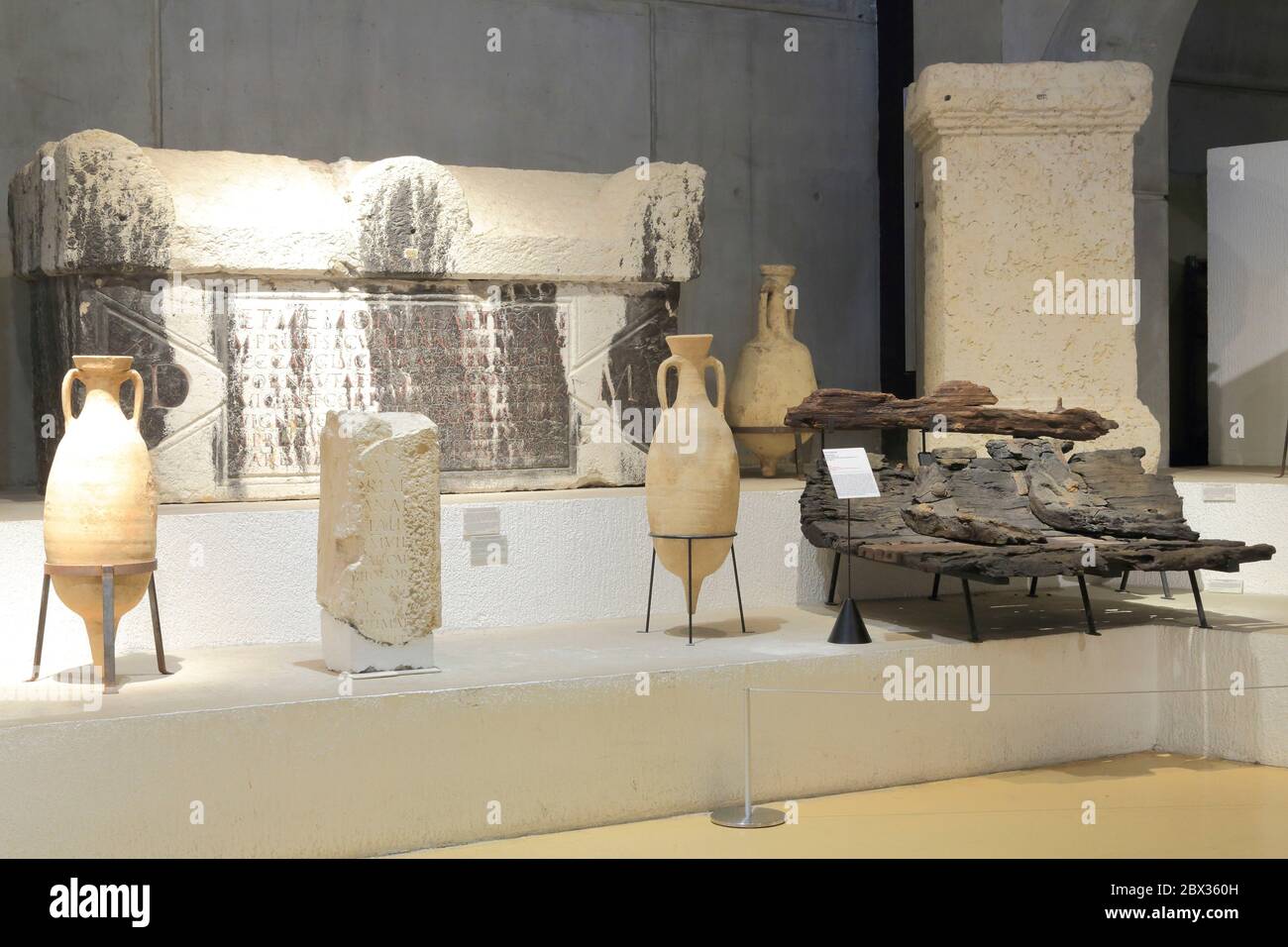 France, Rhone, Lyon, Fourviere hill, Lugdunum, museum of Gallo Roman ...