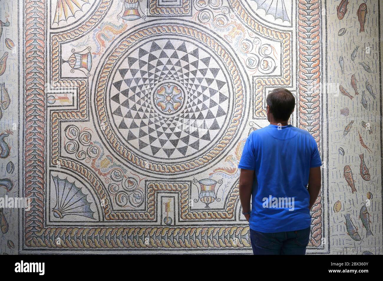 France, Rhone, Lyon, Fourviere hill, Lugdunum, museum of the Gallo ...