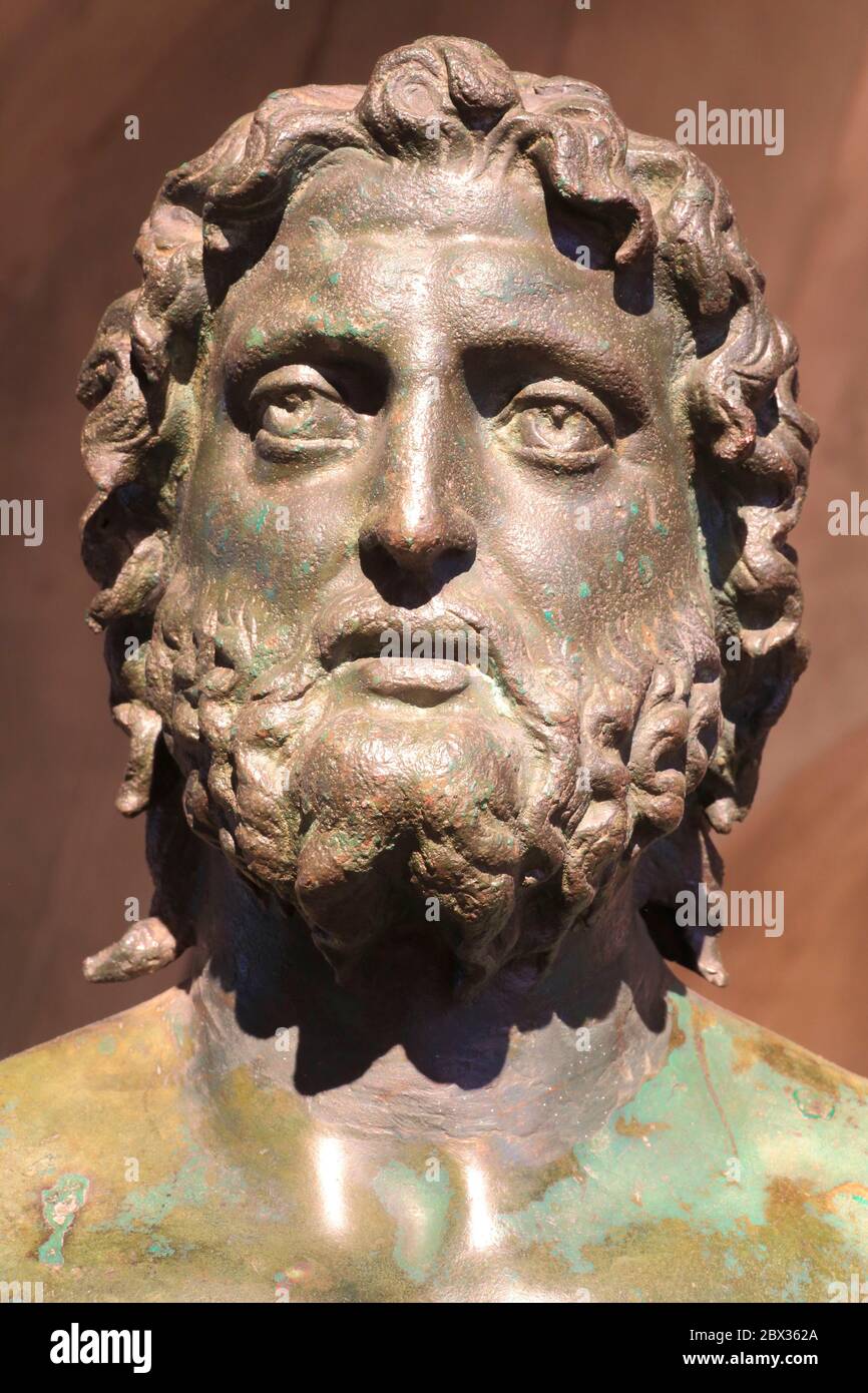 France, Rhone, Lyon, Fourviere hill, Lugdunum, museum of the Gallo ...