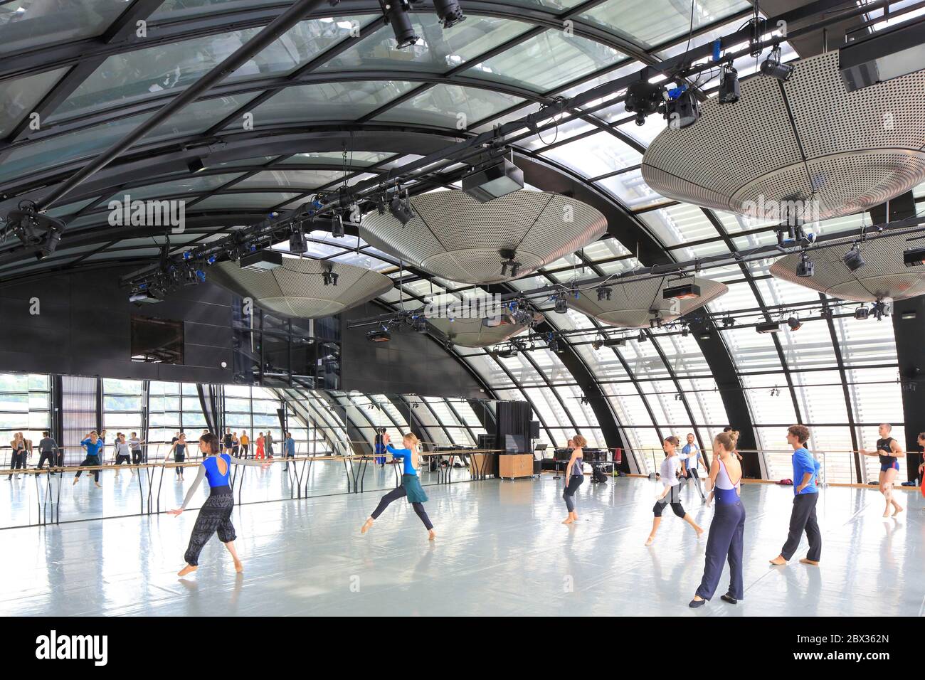 France, Rhone, Lyon, National Opera, ballet studio located under the ...