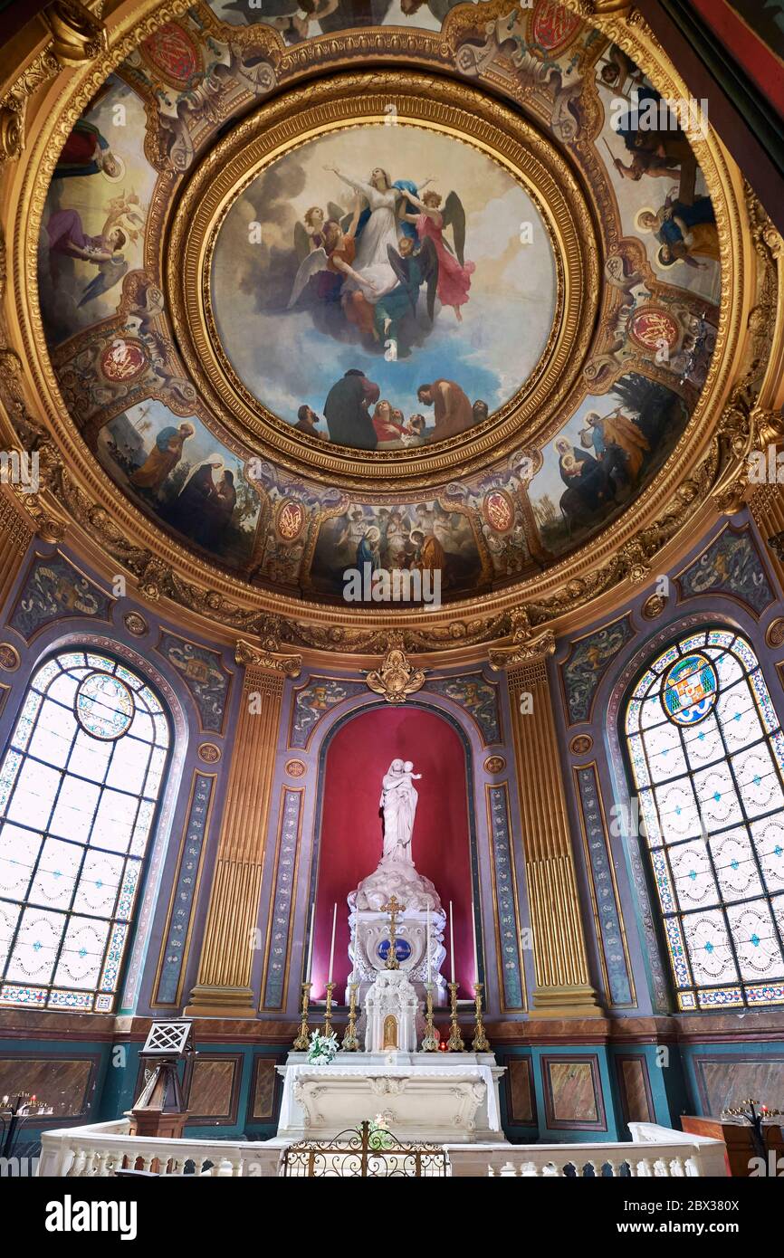 France, Charente-Maritime, La Rochelle, Saint Louis cathedral, Statue ...