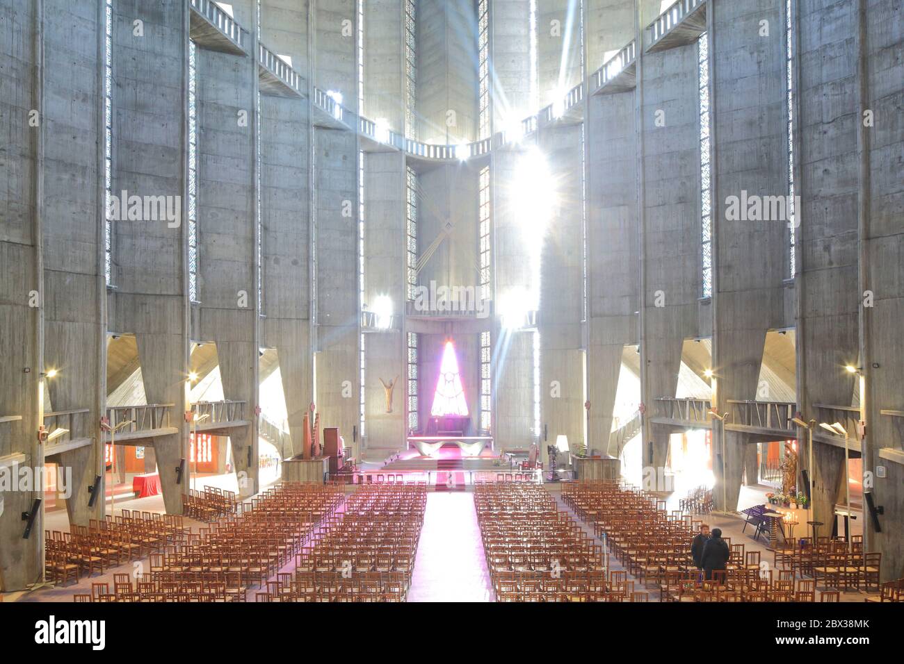 France, Charente Maritime, Royan, Notre Dame de Royan church built from ...