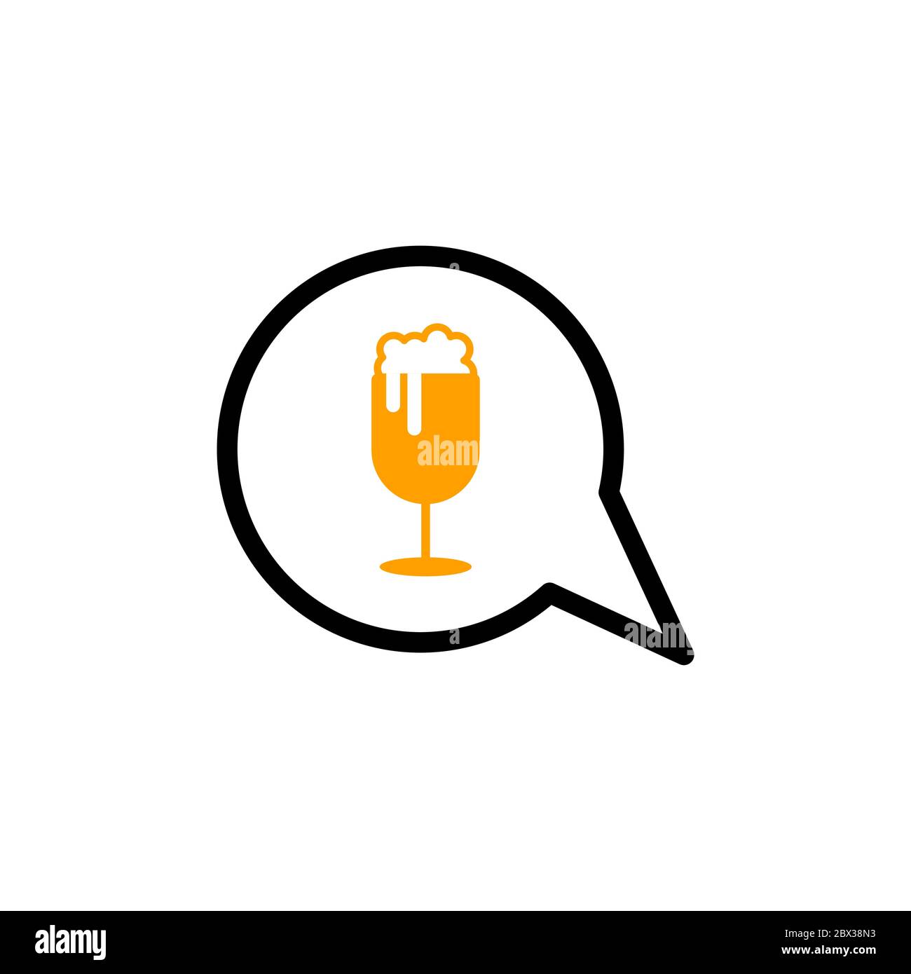 bubble chat beer vector design template illustration Stock Vector Image ...