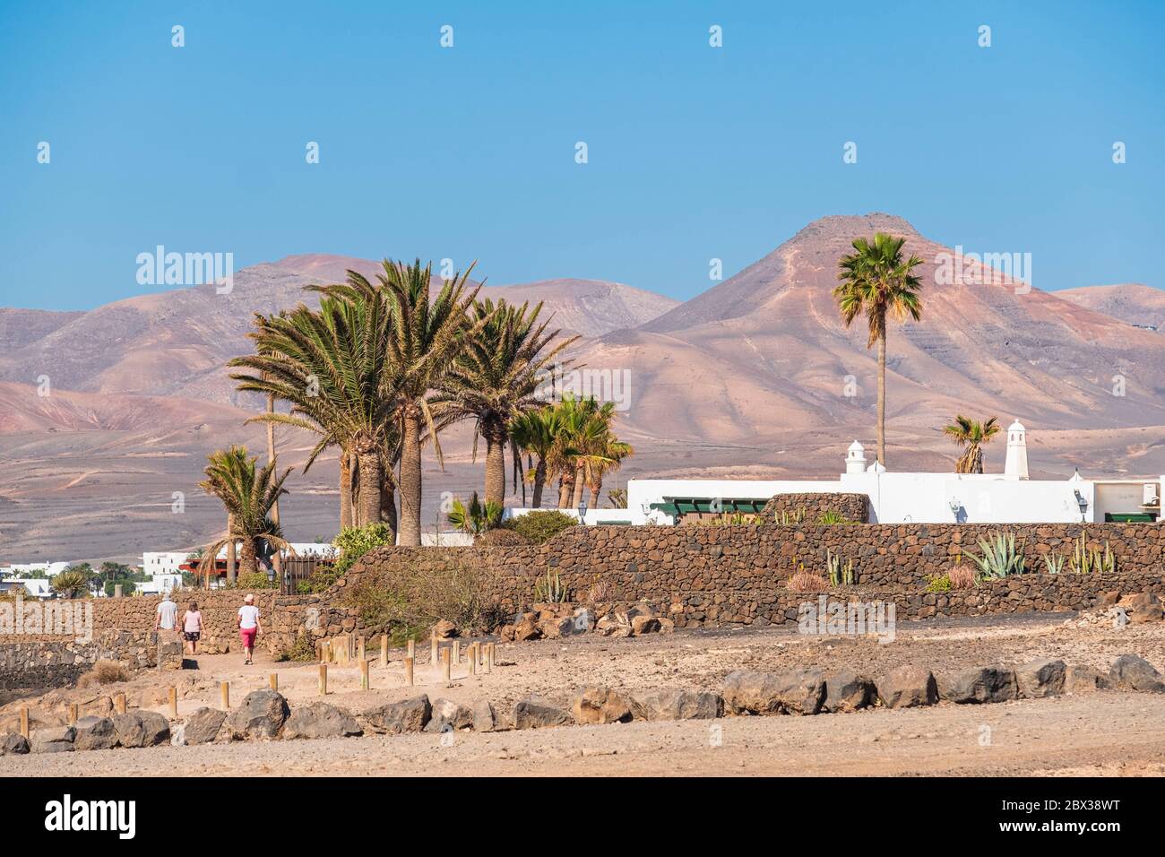 Spain, Canary islands, Lanzarote island, hike between Puerto del Carmen ...