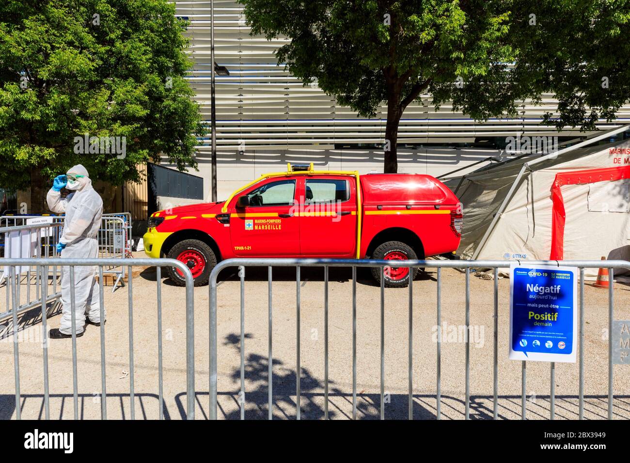 France, Bouches du Rhone, Marseille, La Timone district during the ...