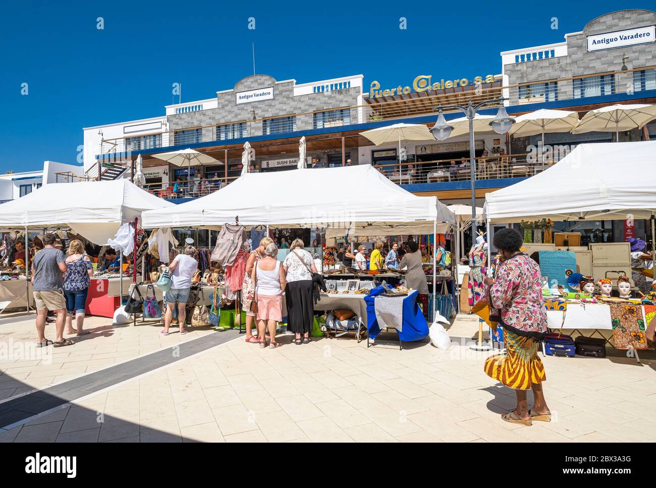Spain, Canary islands, Lanzarote island, Puerto Calero tourist resort ...