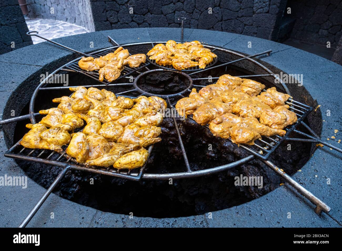 Spain, Canary islands, Lanzarote island, Timanfaya National Park or ...