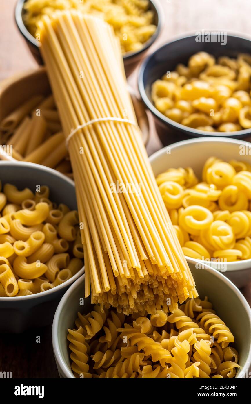 Various Types Of Pasta Spaghetti High Resolution Stock Photography and ...