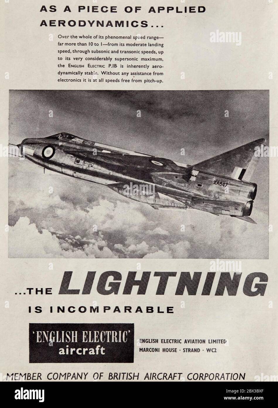 English electric lightning flying hi-res stock photography and images ...