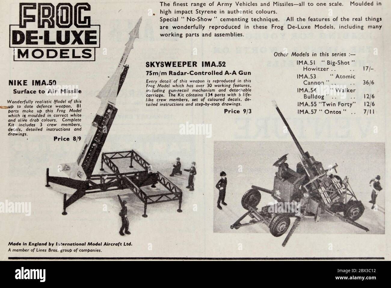 Vintage advertisement for Frog plastic model kits Stock Photo - Alamy